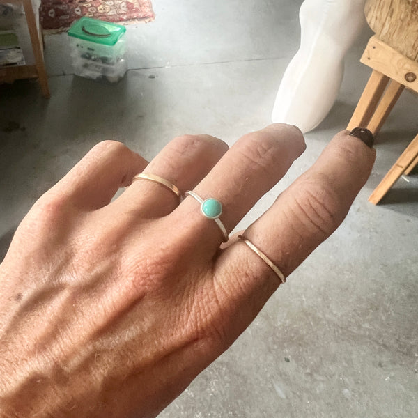 Turquoise Button ring – Jamison Rae Jewelry